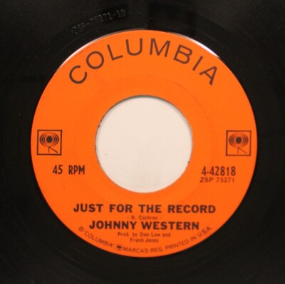 Johnny Western - 45 - Just For The Record / Kathy Come Home On Columbia ...