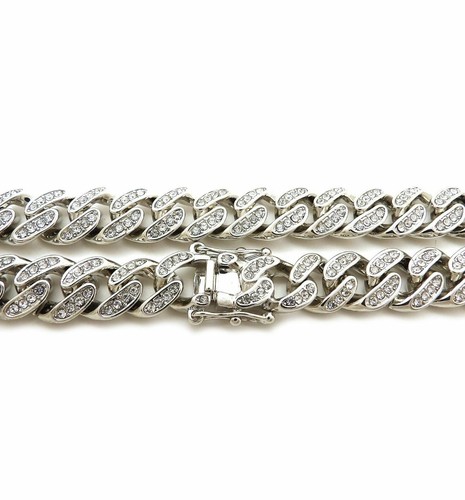 Hip Hop TRAP Drip pendant & 12mm 18" Full Iced Cuban Choker Chain Bling ...