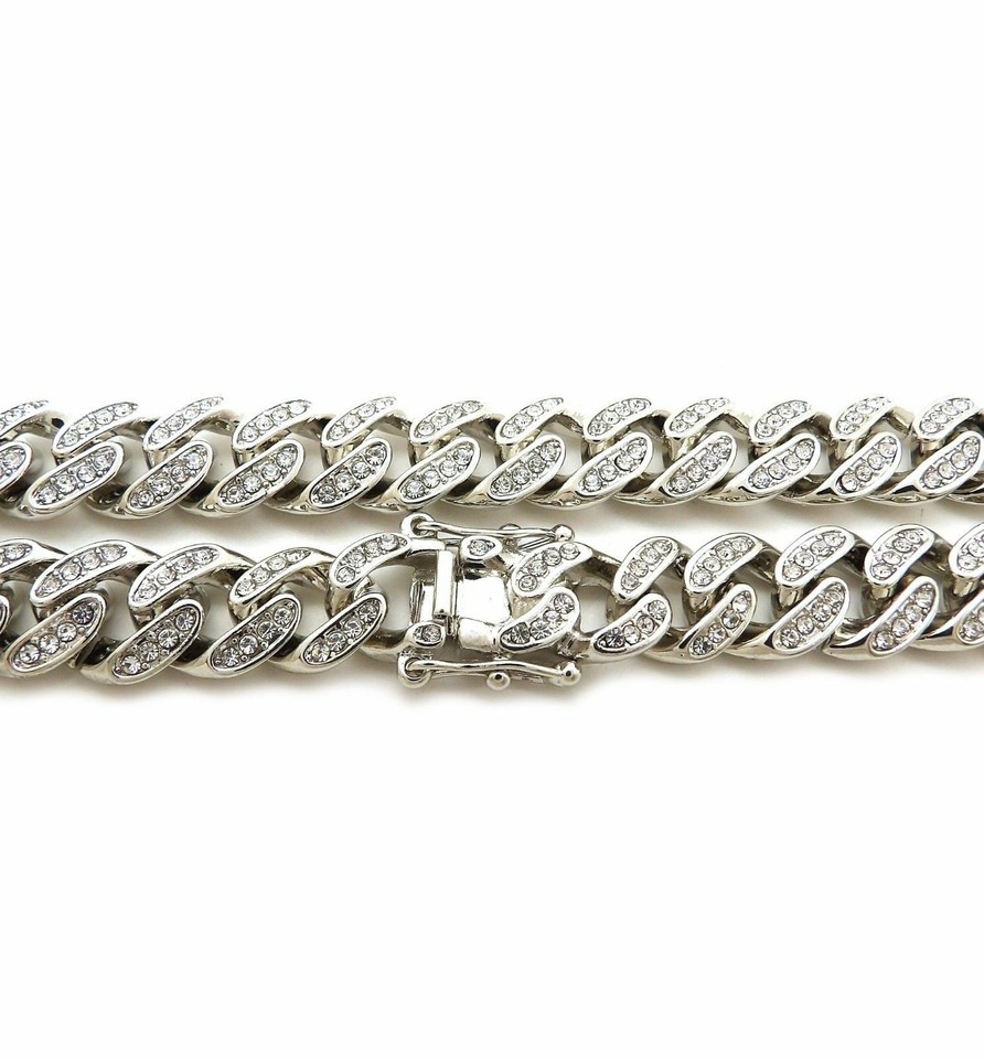 Hip Hop TRAP Drip pendant & 12mm 18" Full Iced Cuban Choker Chain Bling ...