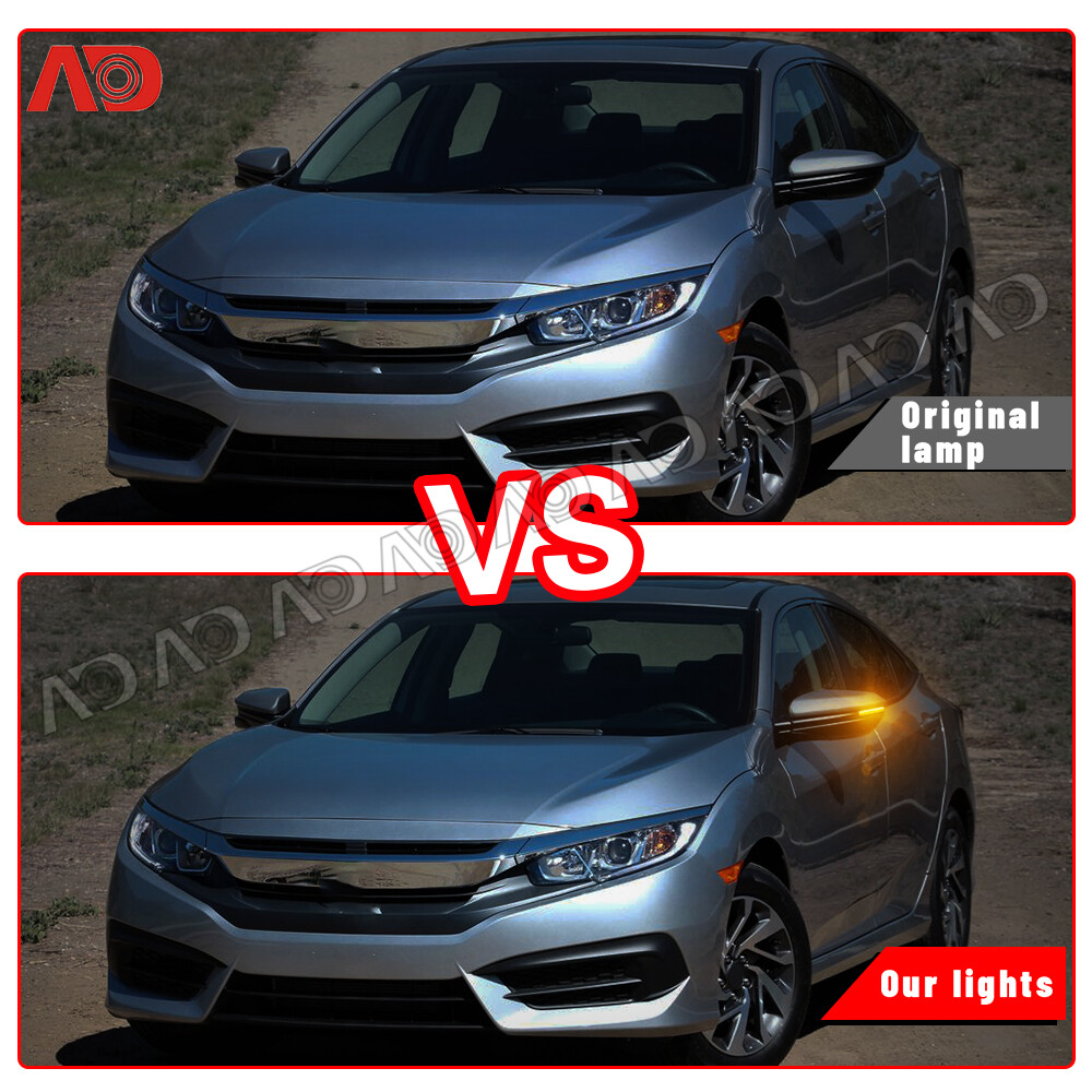 Dynamic LED Side Mirror Light Turn Signal Lamp For Honda Civic Acura ...