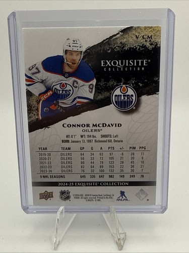 2024-25 Black Diamond Exquisite Collection Silver Connor Mcdavid /399 ...