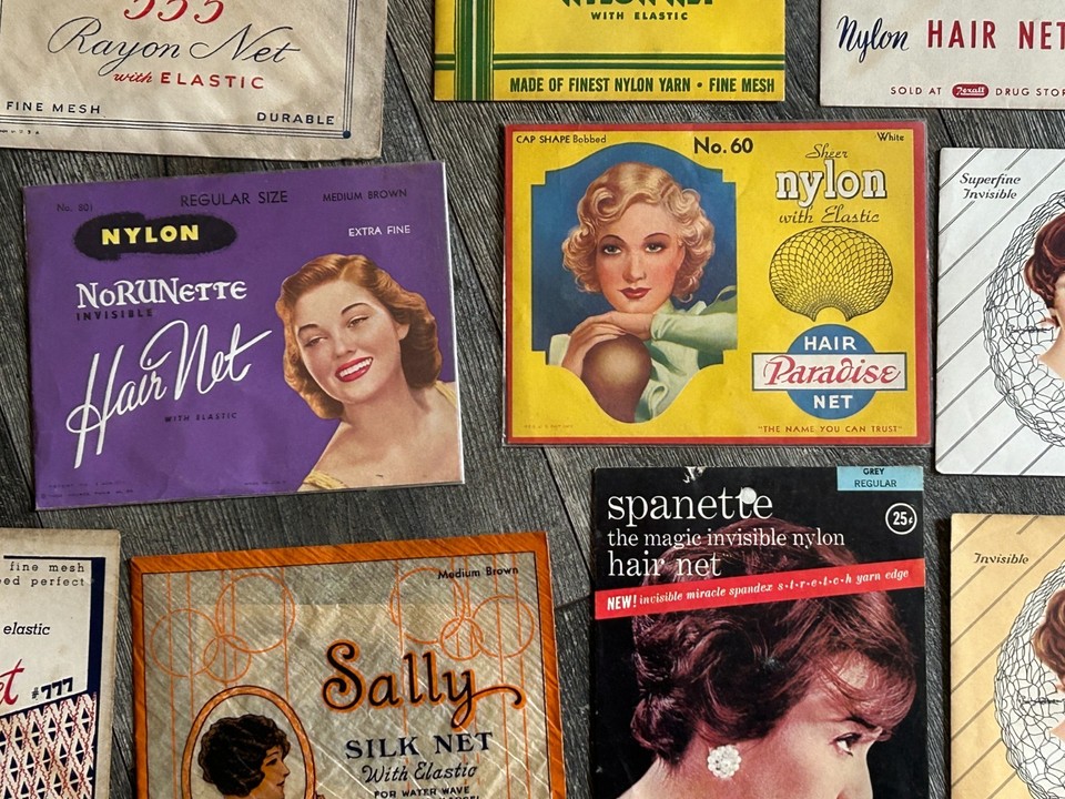 Vintage Hair Net Human Hair Rayon Nylon 28pc Lot 1930's 1940's 1950's ...