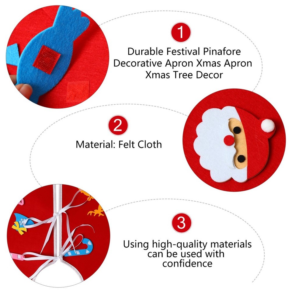 1pc Christmas Tree Dress Felt Cloth Dress Christmas Ornament Xmas Decor ...