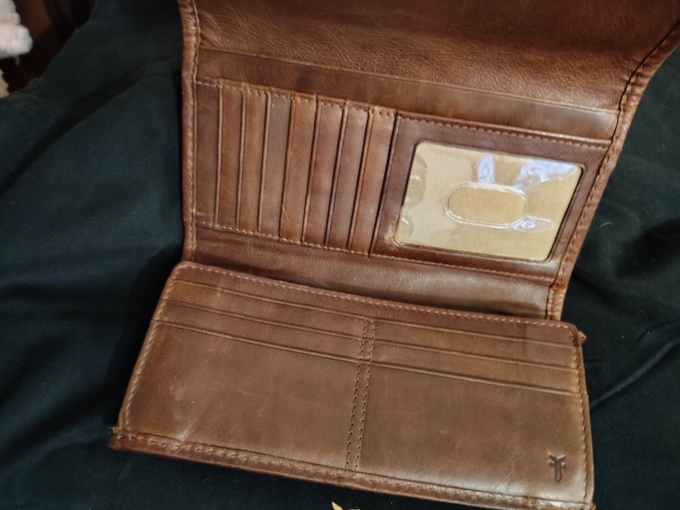 Frye Purse and Wallet Set Brown Leather Shoulder Bag Satchel Bag | eBay