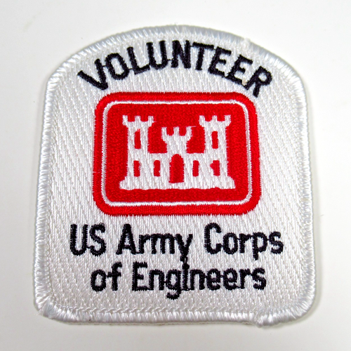 US Army Corps of Engineers Volunteer Patch Red White Iron On ...