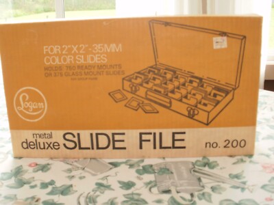 Logan Metal Deluxe Slide File No. 200 - Holds 750 2" X 2" Slides NEW | eBay