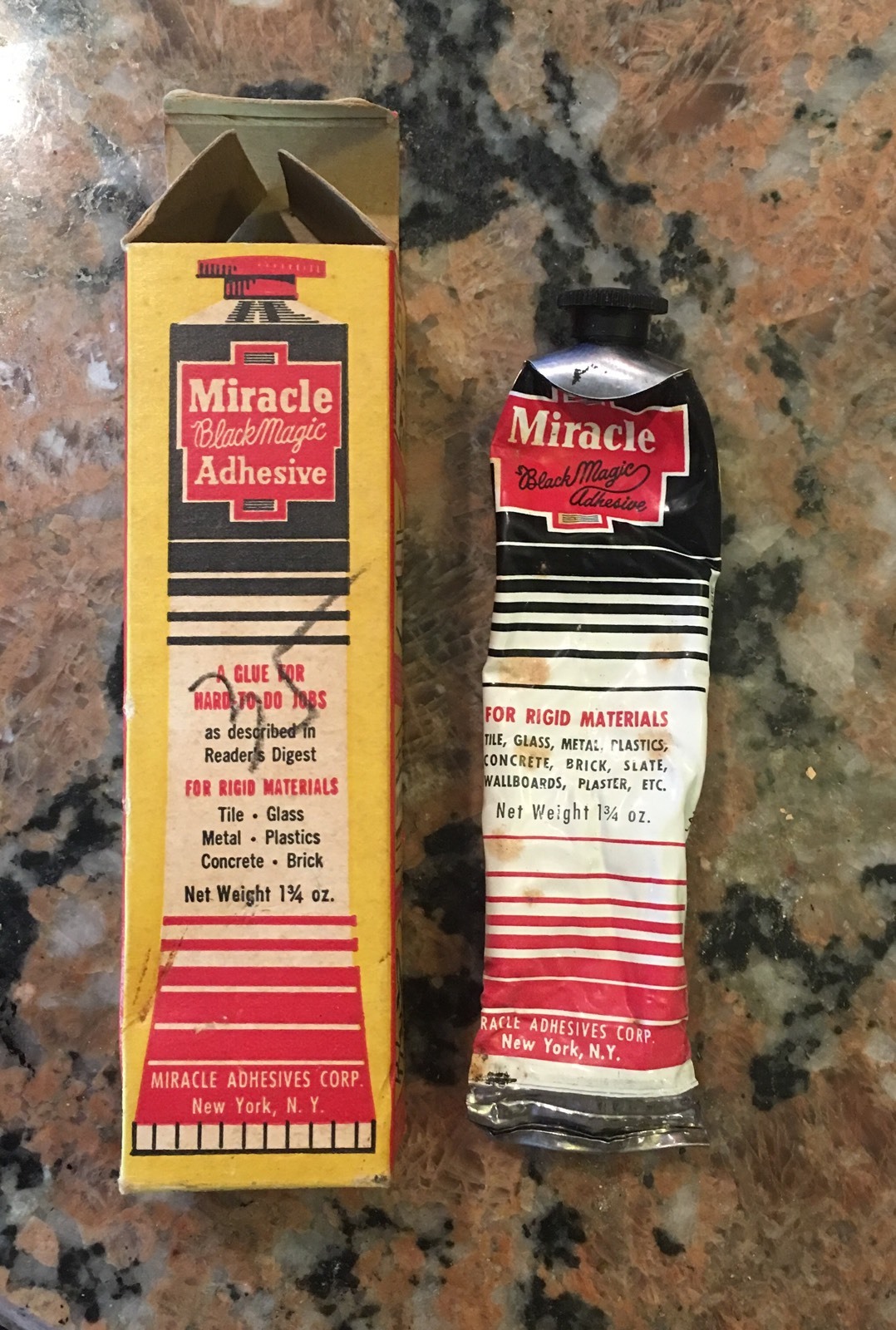 1950S Miracle Brand Black Magic Adhesive 5.5 Inch Advertising | eBay