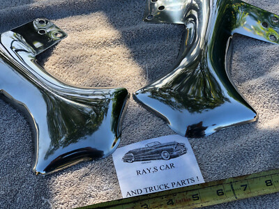 NEW SET VINTAGE STYLE STAINLESS STEEL EXHAUST TIPS | eBay