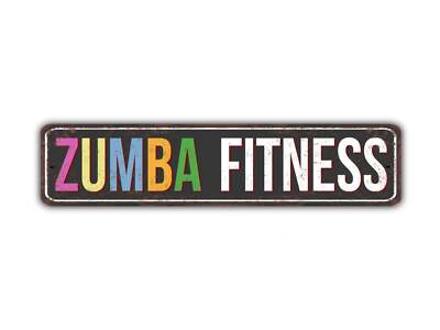 Zumba Fitness Street Sign Gym Workout Yoga Exercise Vintage Style | eBay