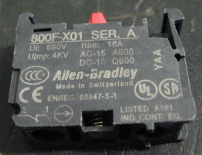 Allen-Bradley 800F-X01 Contact Block Series A | eBay