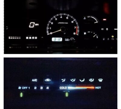 White Hud Cluster / Climate Control LED Bulb kit For Nissan 240sx S13 ...