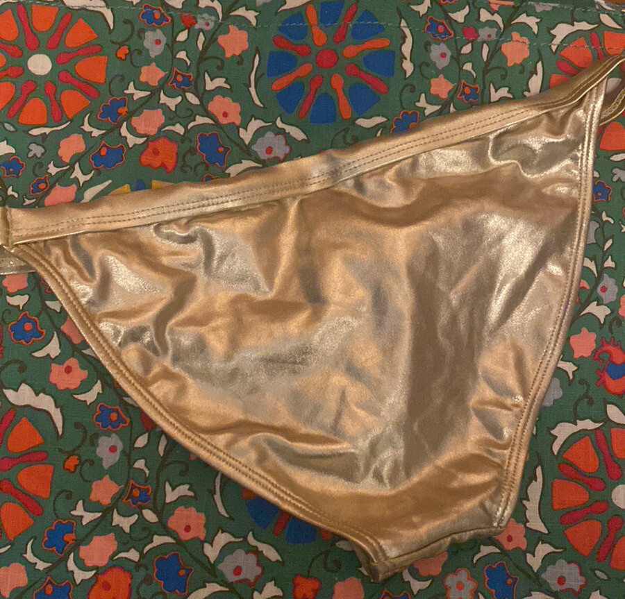 Wolf And Whistle Gold Bikini Bottoms Size Uk 10 Us 6 Gem