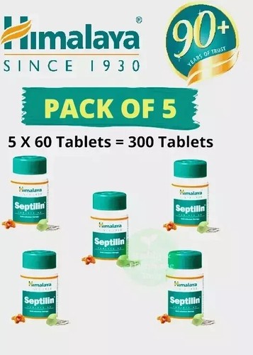 5x Himalaya Herbal Septilin 300 Tablets Helps For Anti-Infective ...