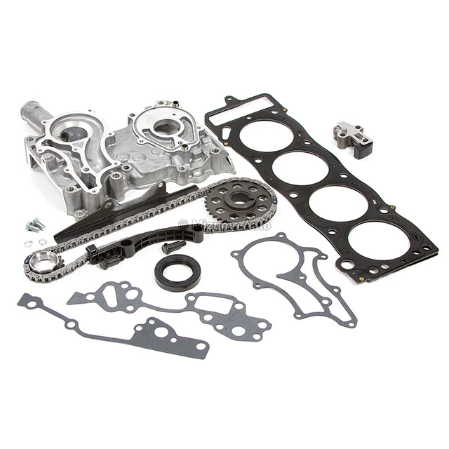 Heavy Duty Timing Chain Kit Cover w/ MLS Head Gasket Fit 85-95 Toyota ...