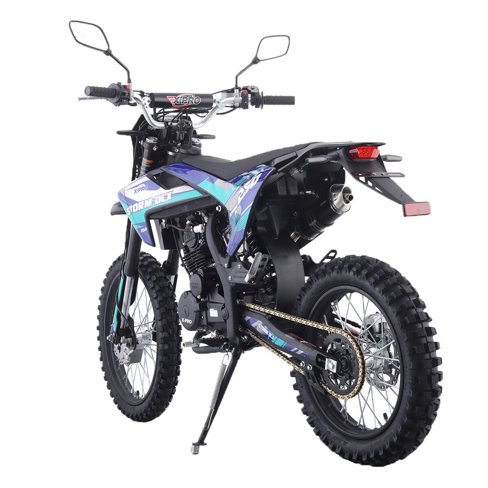 X-PRO Storm DLX 250 Dirt Bike with All LED Lights, 5-Speed Manual ...