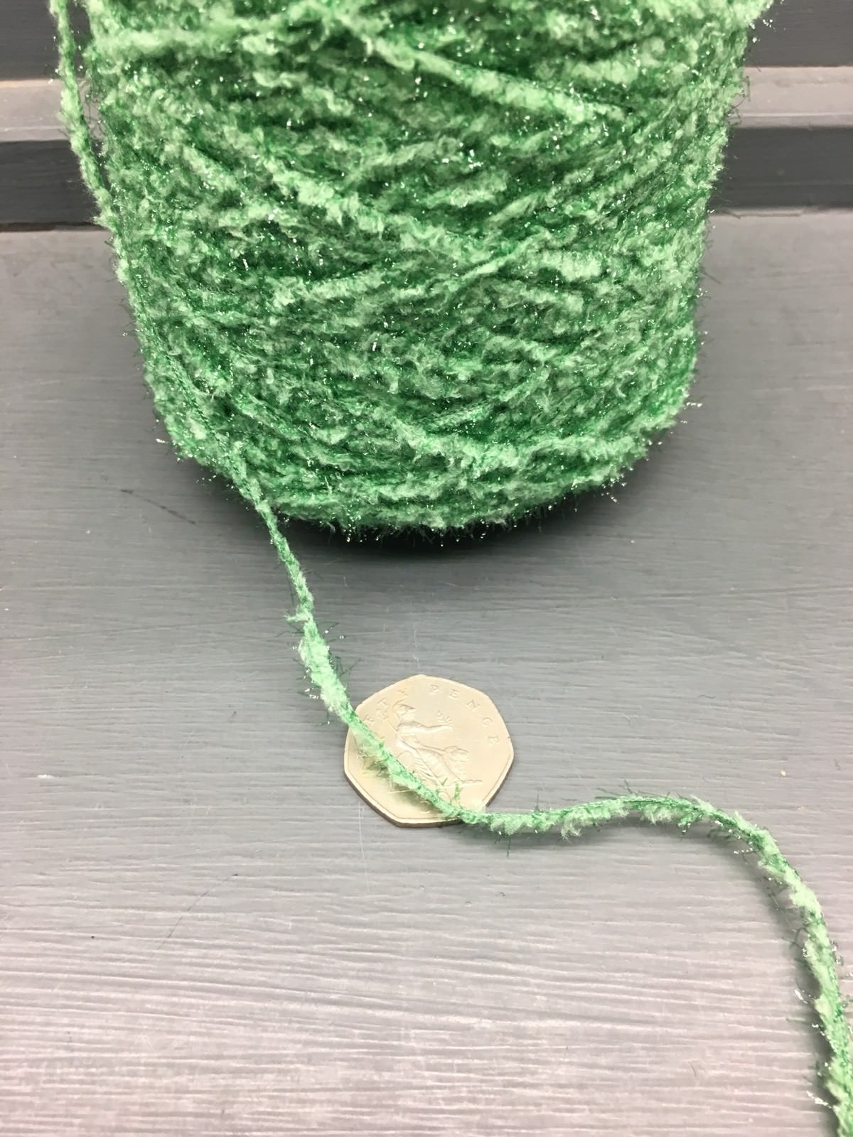 200G CONE 100% TACTEL NYLON GREEN SOFT GLITTERY YARN 2.7NM FD885 | eBay