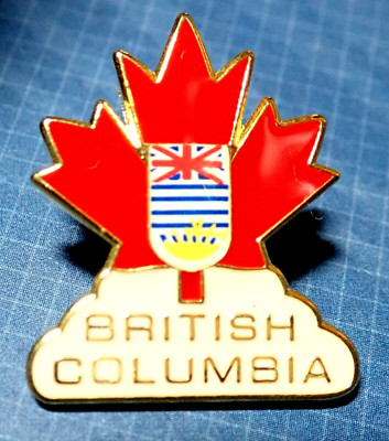RARE BRITISH COLUMBIA CANADA CREST RED MAPLE LEAF PIN TRADED AT 2010 ...