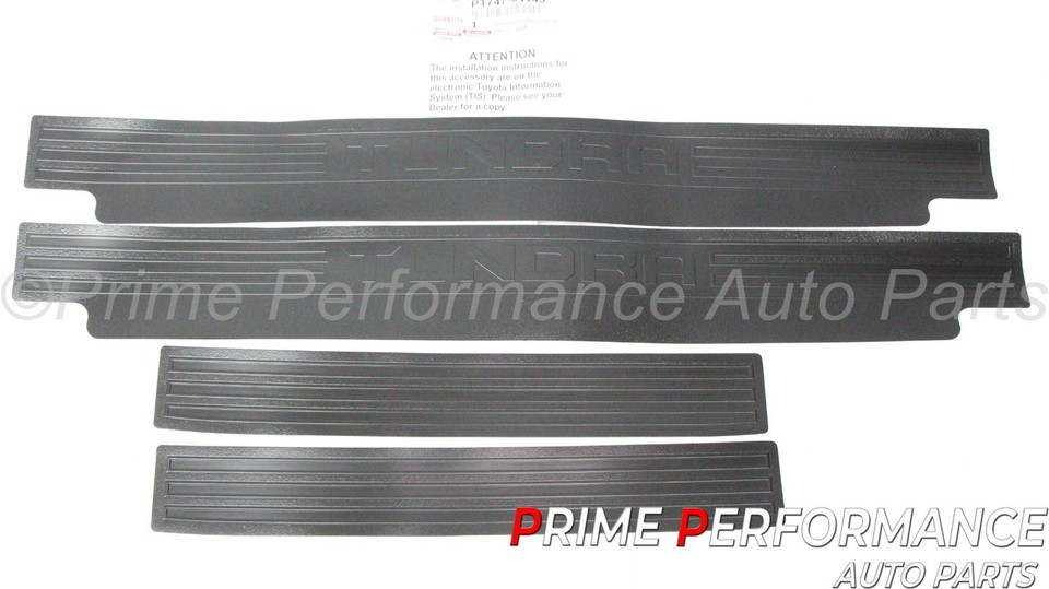 Toyota Tundra Double Cab 2014-2021 Door Sill Protector set Black PT747 ...