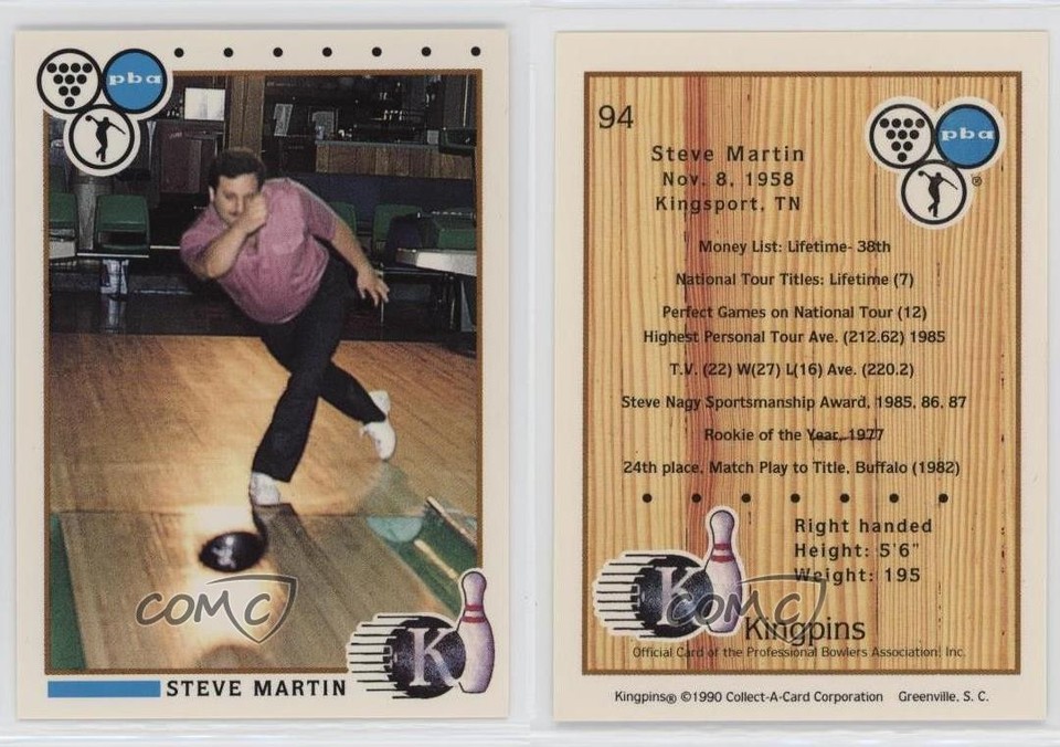 1990 Kingpins PBA Steve Martin #94 0f6 | eBay