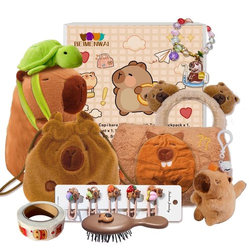 Capybara Plush Gifts for Girls 4 5 6 7 8 9 10+ Years Old, Kids Cute ...