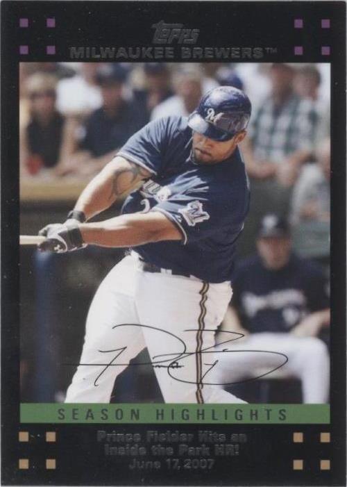 2007 Topps Updates & Highlights - Season Highlights Prince Fielder # ...