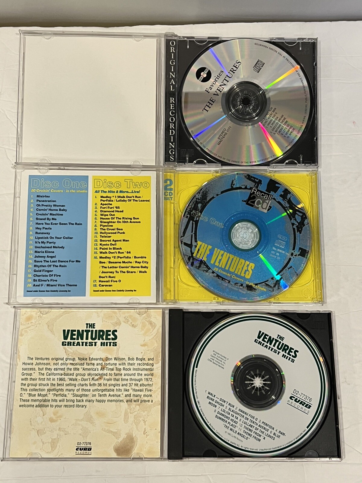 the Ventures, lot of 4 CDs, Favorites, Stars On Guitar(2) & Greatest ...