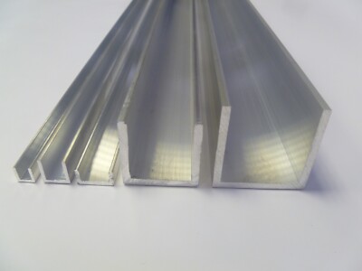 Aluminium U CHANNEL Extruded C Profile -15x15mm to 40x40mm 2m Long ...