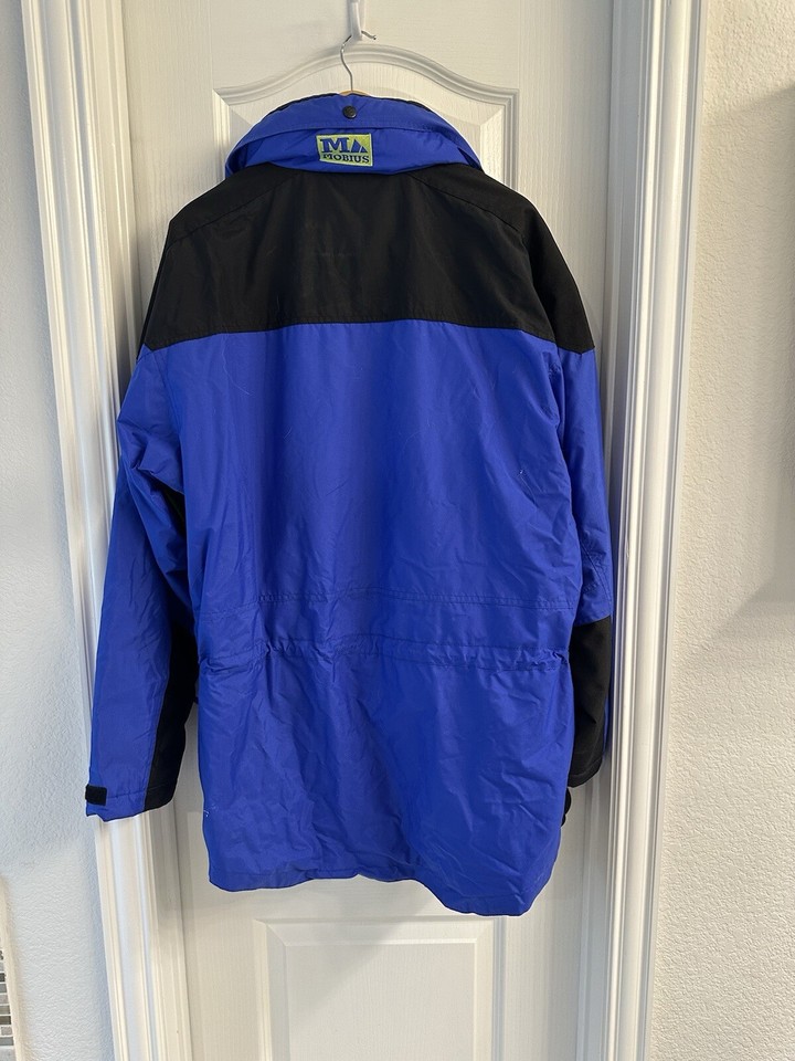 Retro Mobius Blue Black Ski Snowboard Hooded Jacket Size Medium 3 In 1 ...