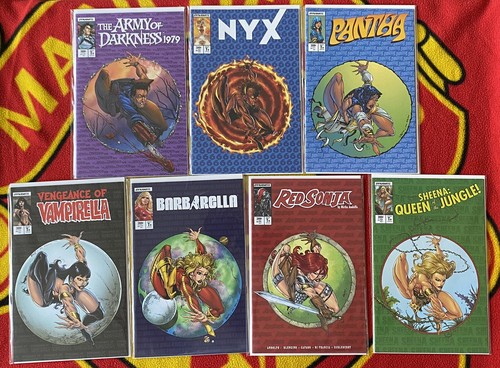 Dynamite Comics Todd McFarlane Homage cover set, Barbarella, Vampirella ...