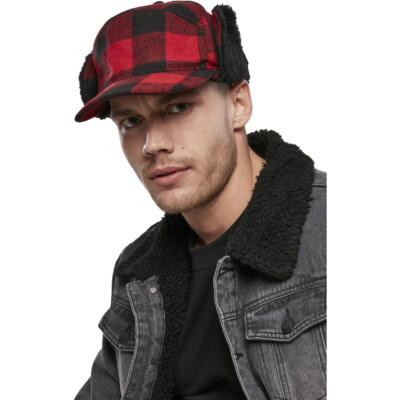 Brandit Lumberjack Wintercap Winter Hat Ear Flaps Checked Lumberjack ...