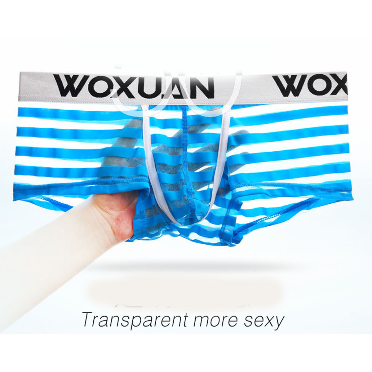 Men's Sexy Underwear Transparent Underpants Boxers Mesh Shorts Pouch ...