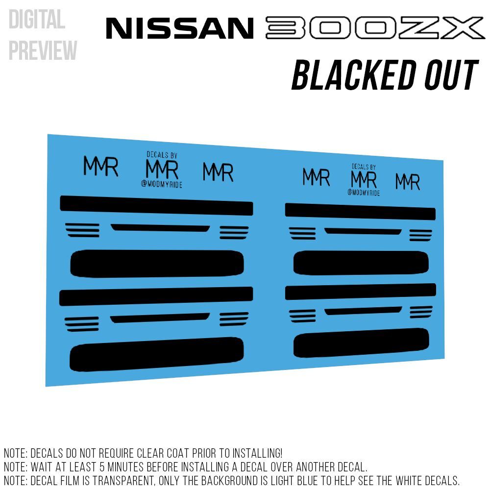 1/64 Scale NISSAN 300ZX Custom Waterslide Decals Headlight Taillight ...