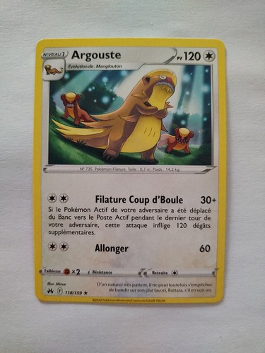 Carte Pokemon - Argouste 118/159 - Zenith Suprême EB12.5 | eBay