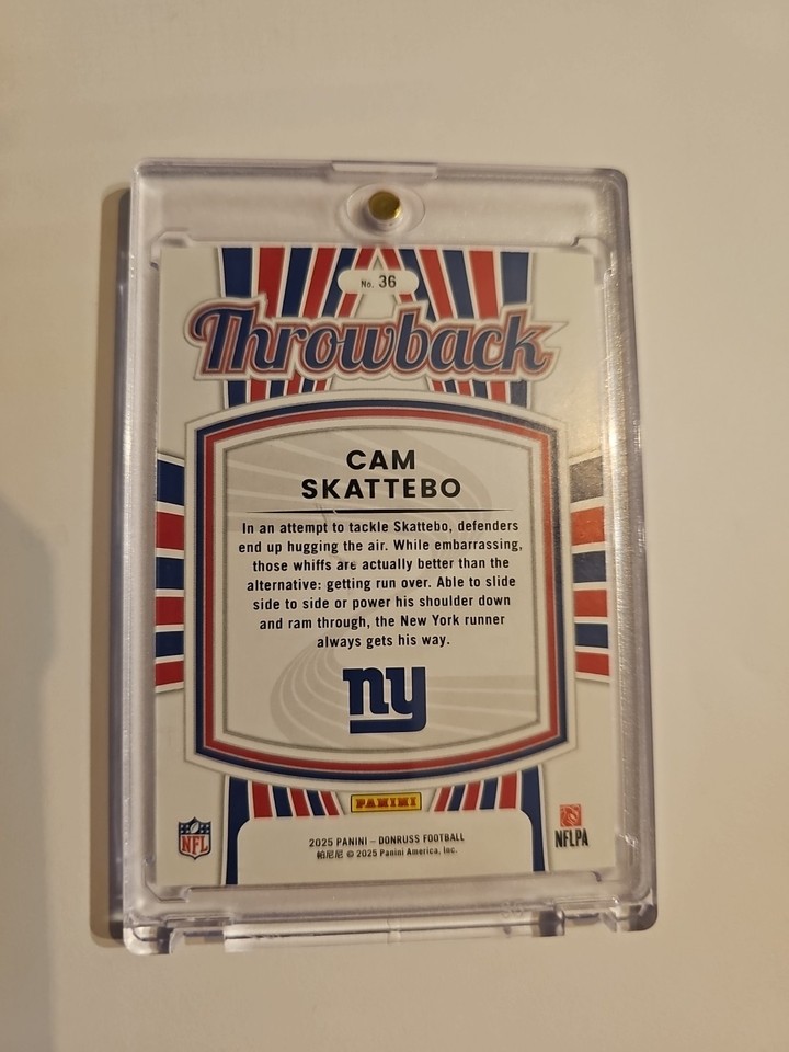 Cam Skattebo Rated Rookie Throwback Card Panini Donruss NFL 2025 | eBay