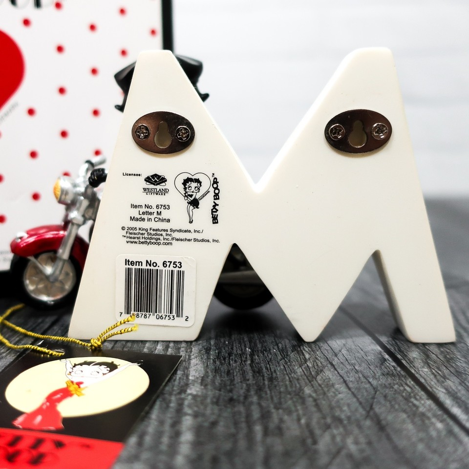 Betty Boop Alphabet Series (Letter M) Motorcycle Statue/Figurine | eBay