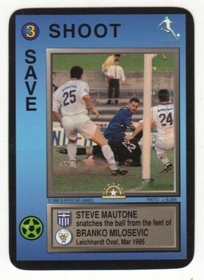 Soccer Card 1996. Braniko Milosevic, Sydney Olympic, Steve Mautone S ...