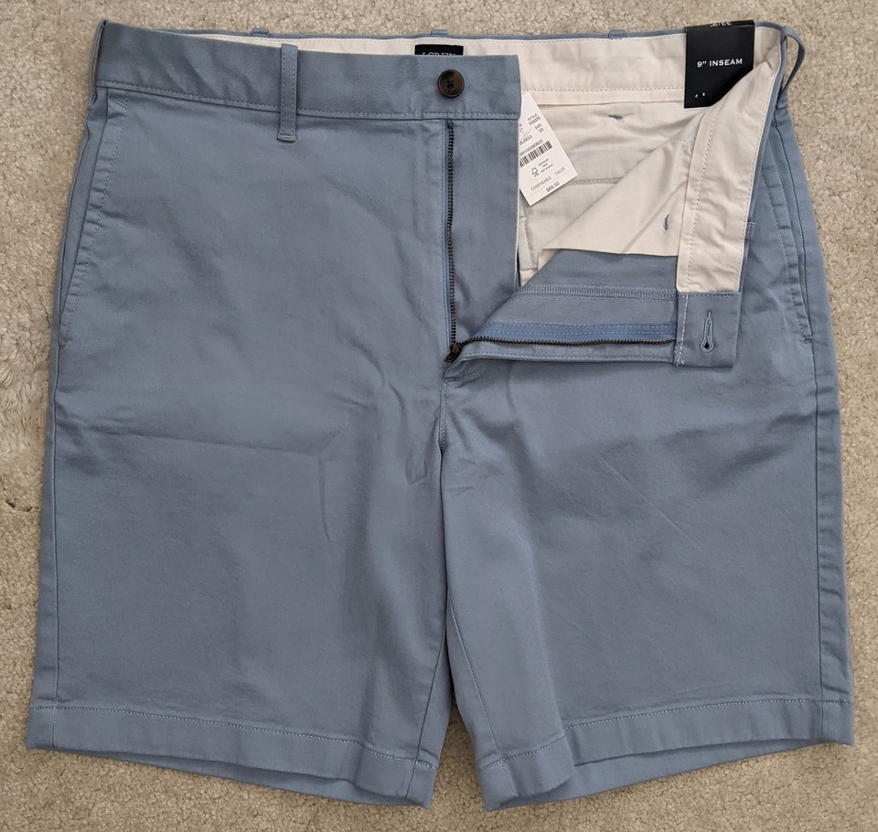 NWT Men's J.Crew Factory blue chino shorts 33 new | eBay
