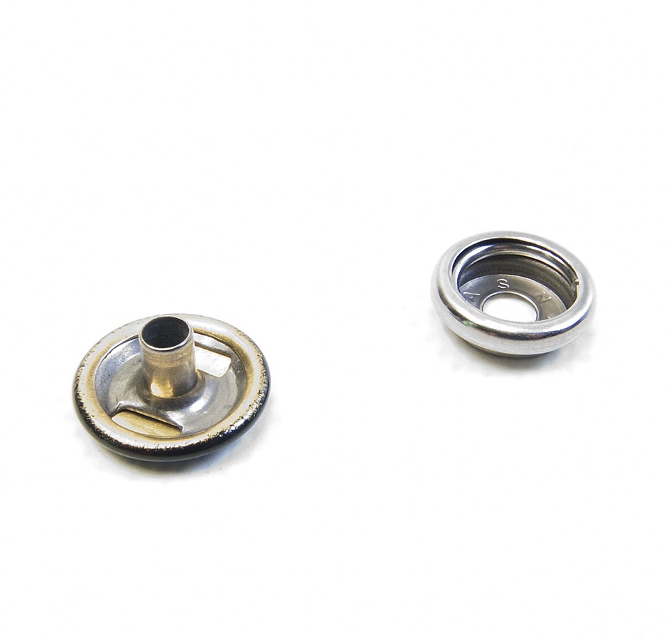 Stainless Steel Snap Fasteners, Black Enamel Finish Cap & Socket Only ...