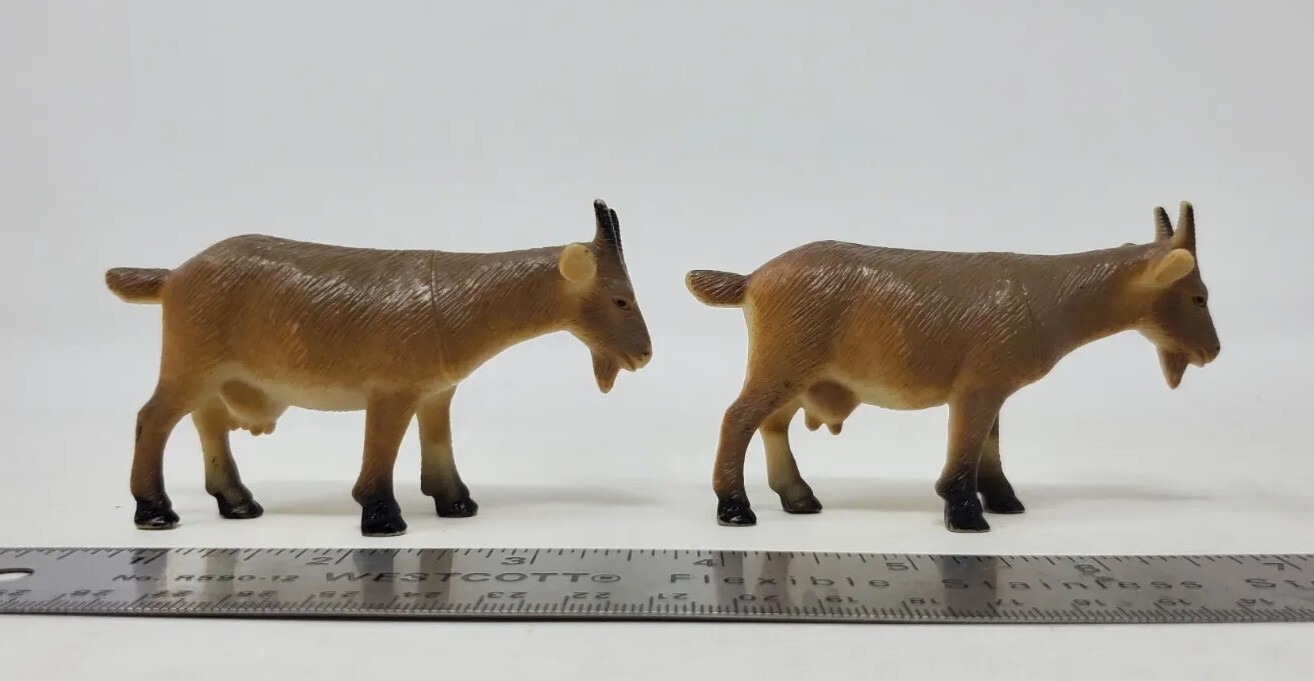 Lot Of 2 Goat Animal Figures 3" Realistic | eBay