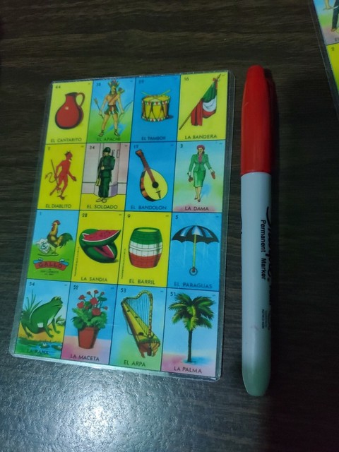100 Authentic Mexican Loteria Bingo Chalupa Game Board Laminated ...
