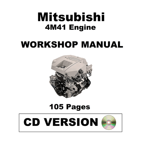 Mitsubishi 4M41 Diesel Engine Workshop Repair Technician Shop Manual ...