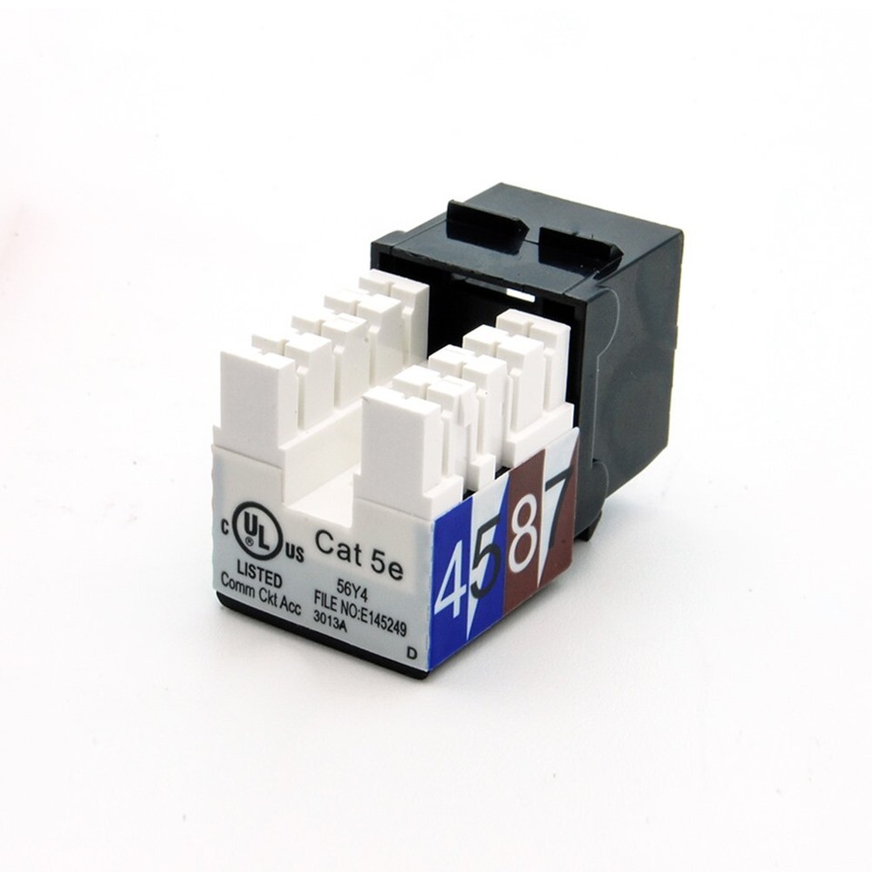 8 Pcs Cat5E RJ45 Ethernet LAN Network Keystone Jack 110 Punch Down Snap ...