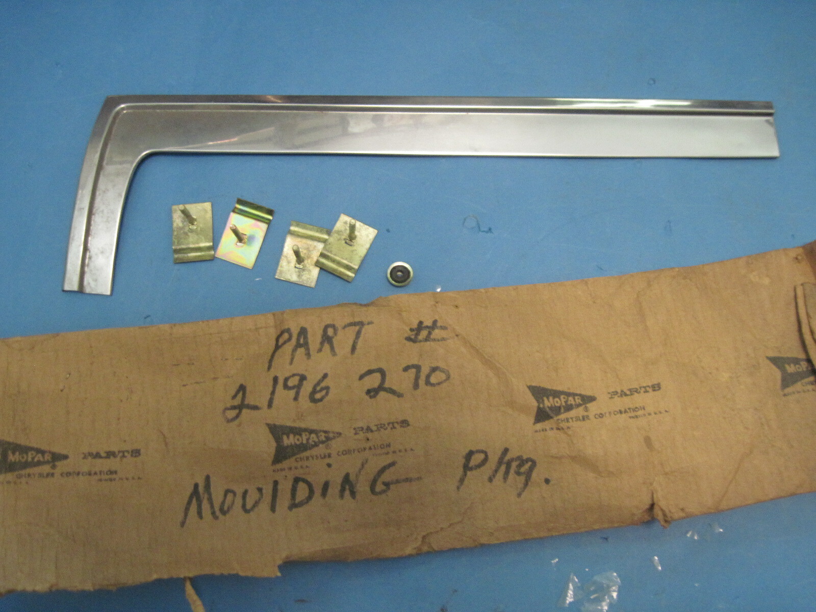 NOS 1960 Chrysler DeSoto Dodge Plymouth right side windshield molding ...