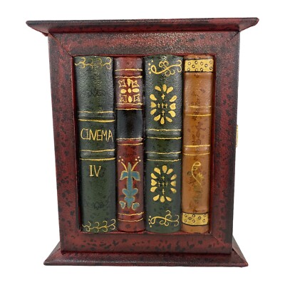 Jewelry Storage Book Shaped Jewelry Box 9.5" Wall Hanging Vintage Style ...