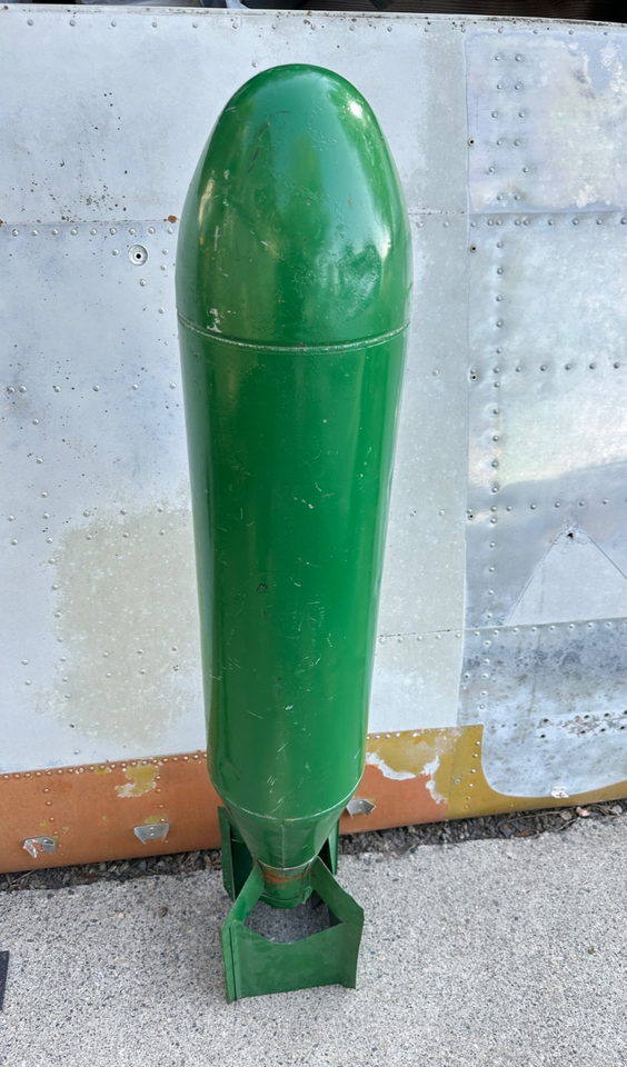 4FT RARE WW2 PRACTICE DUMMY BOMB M38A2 100LB INERT DISPLAY MILITARY ...