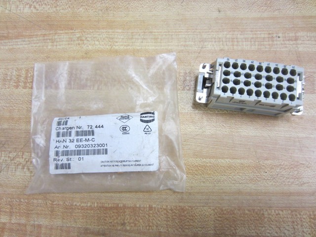 HARTING Han 32 EE M C 32 Pin Connector Head 16 a 500 V 6 KV 3 for sale ...