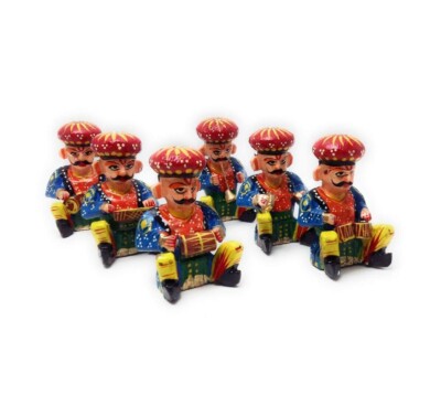 Rajasthani 6 Piece Musician Bawla set in wood indien culture wood ...