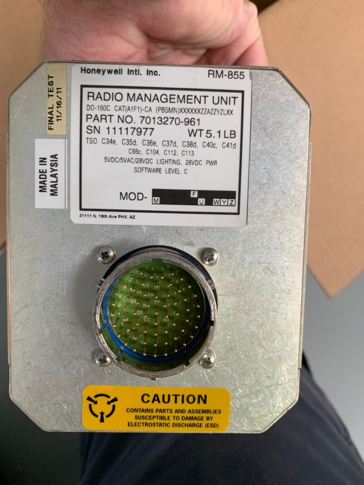 Honeywell FMU-WYZ Radio Management Unit Part #7013270-961 | eBay
