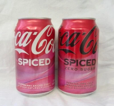 2 EMPTY Coca Cola SPICED RASPBERRY COKE ZERO | Grelly USA