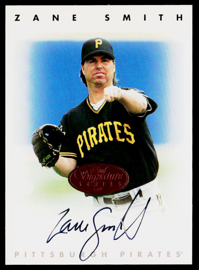 1996 Leaf Signature Series Silver Auto Zane Smith Pirates | eBay